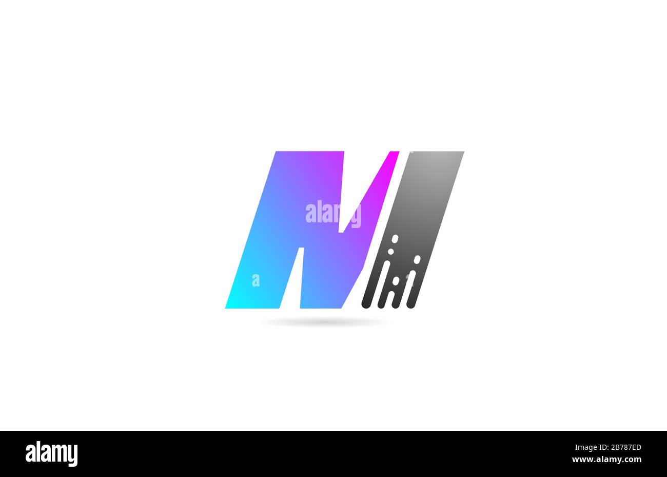 alphabet letter logo M design icon for business and company in black ...