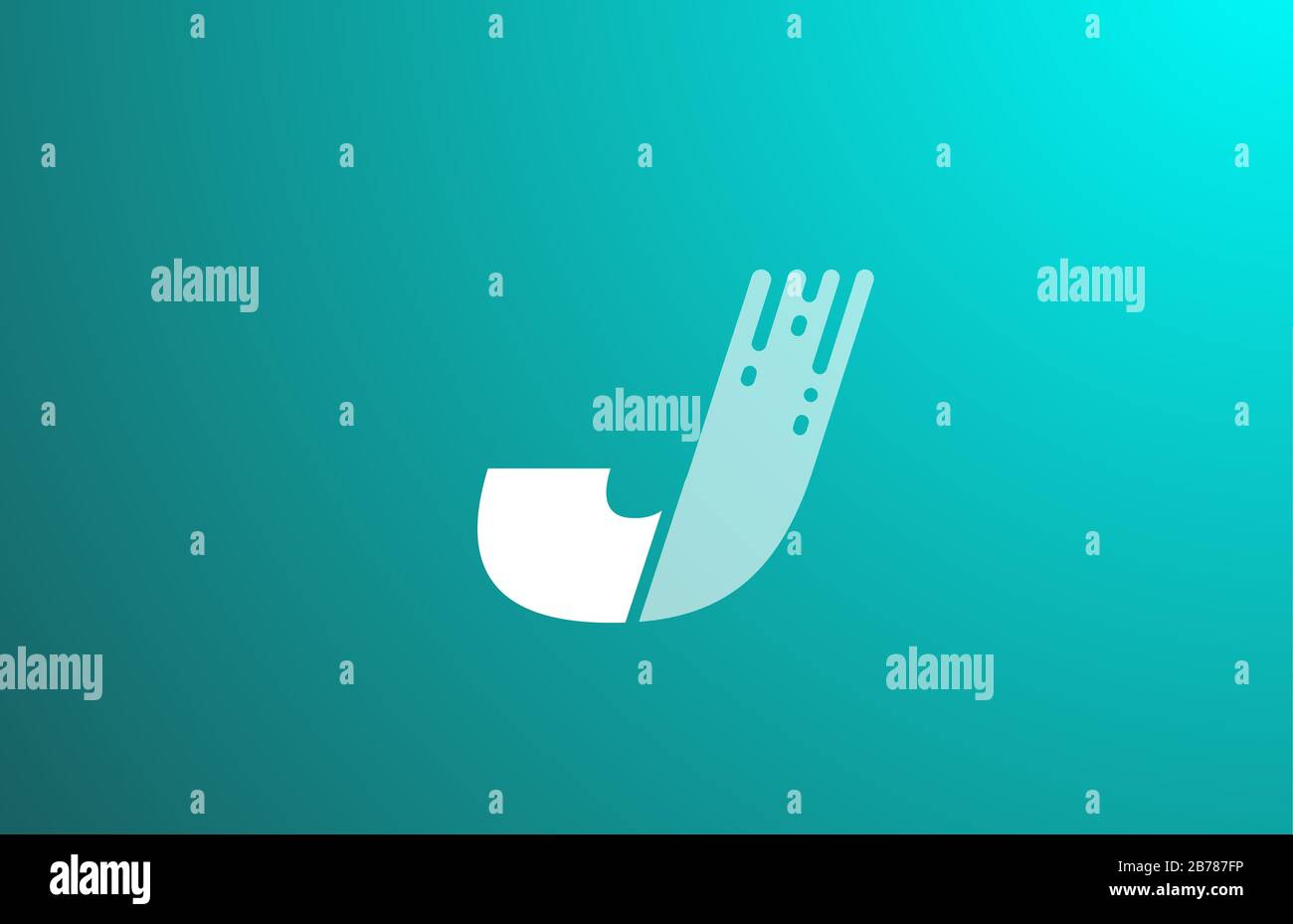 green white transparent alphabet letter logo J design icon for company ...