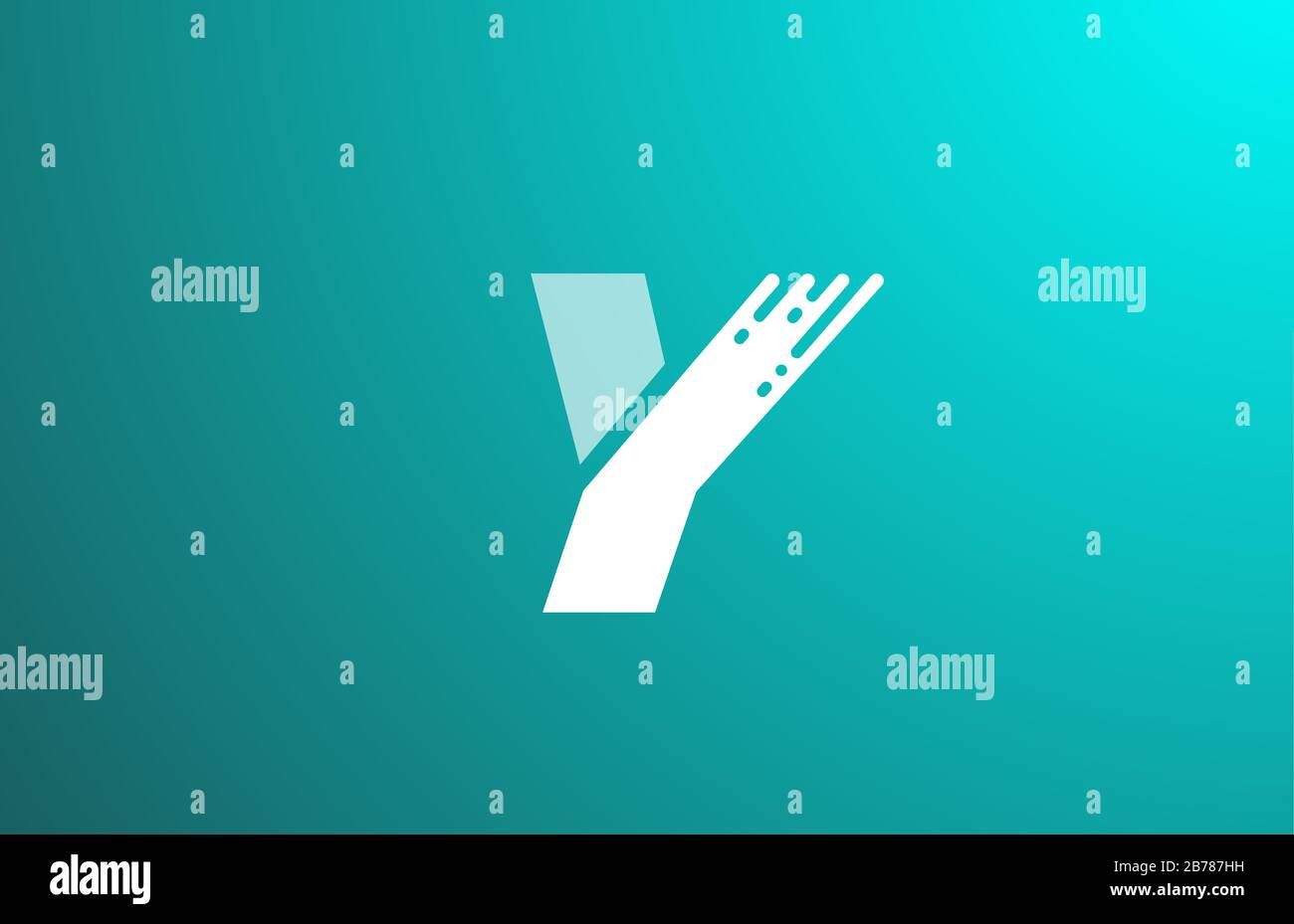 green white transparent alphabet letter logo Y design icon for company ...