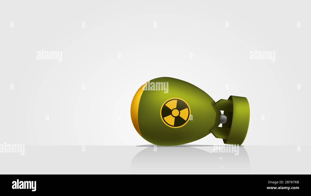 nuclear bomb realistic on white Stock Vector Image & Art - Alamy