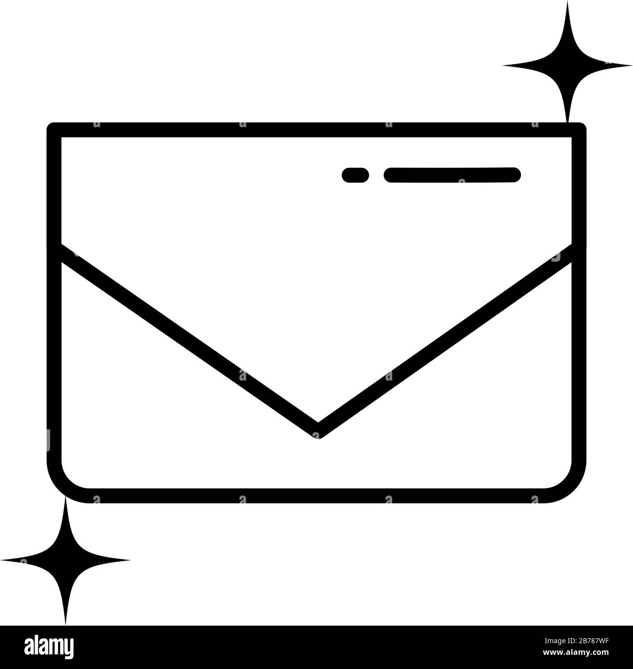 envelope closed message correspondence , line style icon vector ...