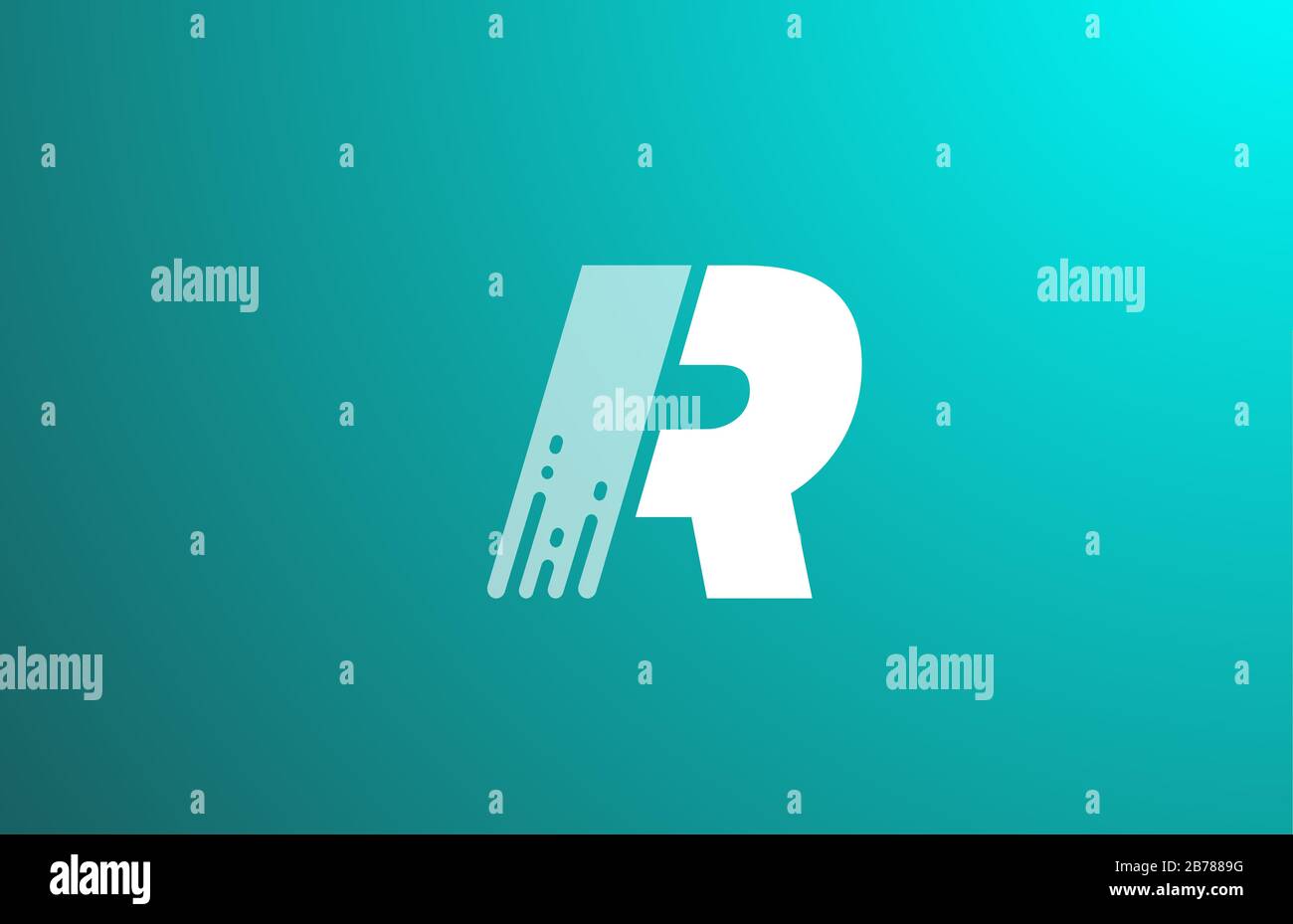 green white transparent alphabet letter logo R design icon for company ...