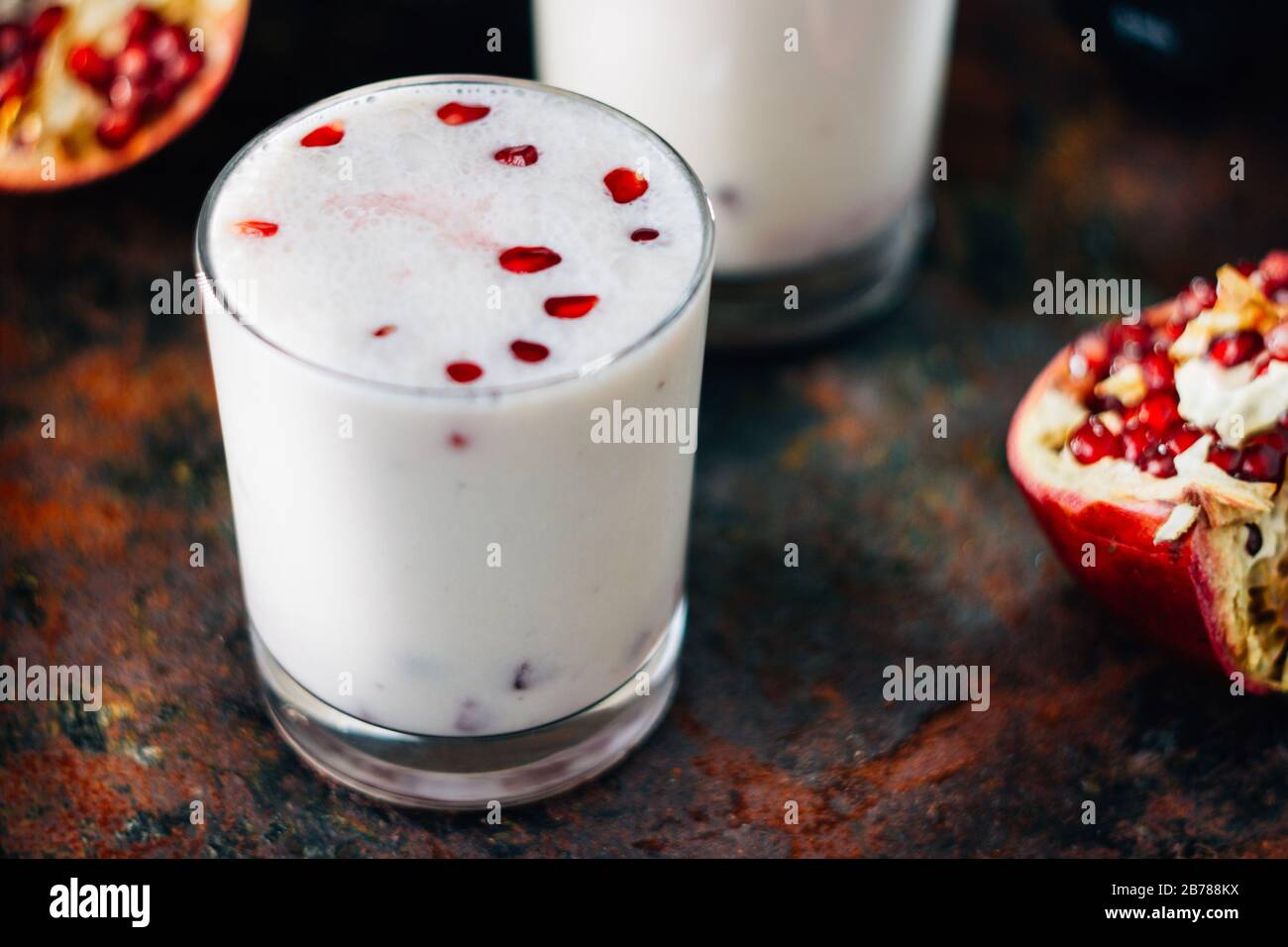 Traditional indian drink - lassi - cold yougurt dessert with the ...