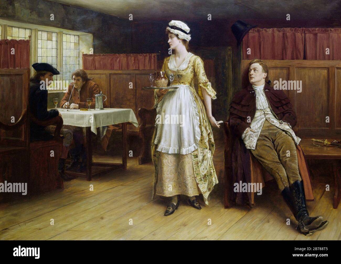 George Goodwin Kilburne Forewarned is forearmed Stock Photo - Alamy