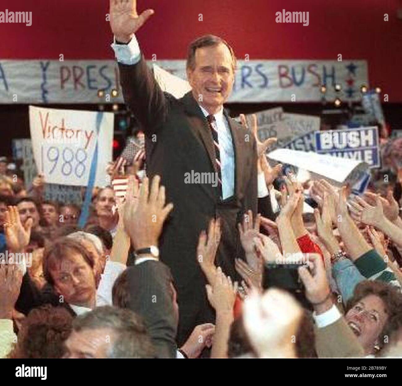George H.W. Bush campaign 1988 (cropped Stock Photo - Alamy