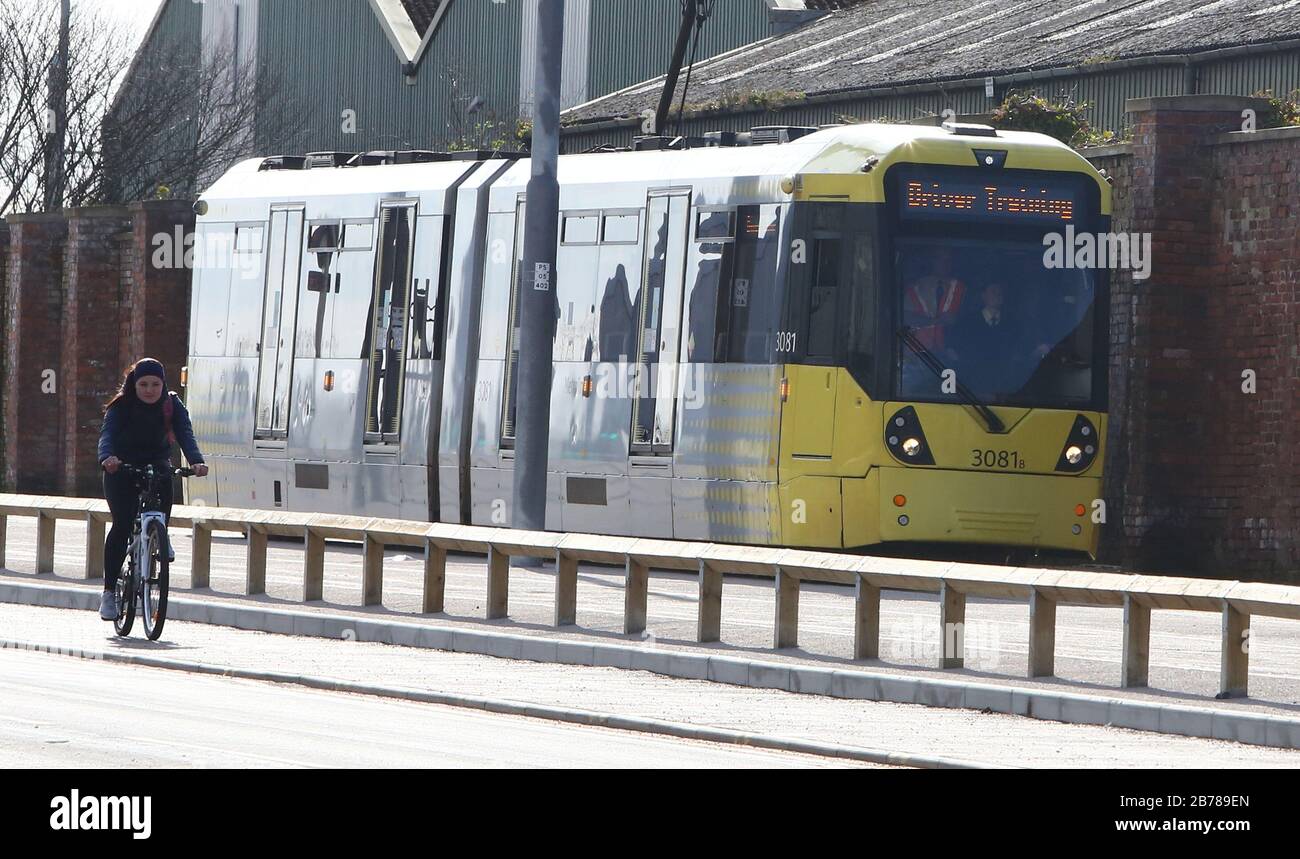 New Metrolink in manchester Stock Photo - Alamy