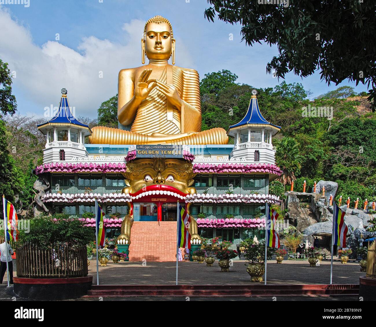 Dambulla cave temple also known as the Golden Temple of Dambulla Stock ...