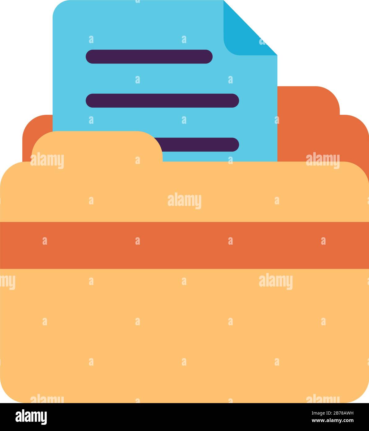 folder file document flat style Stock Vector Image & Art - Alamy