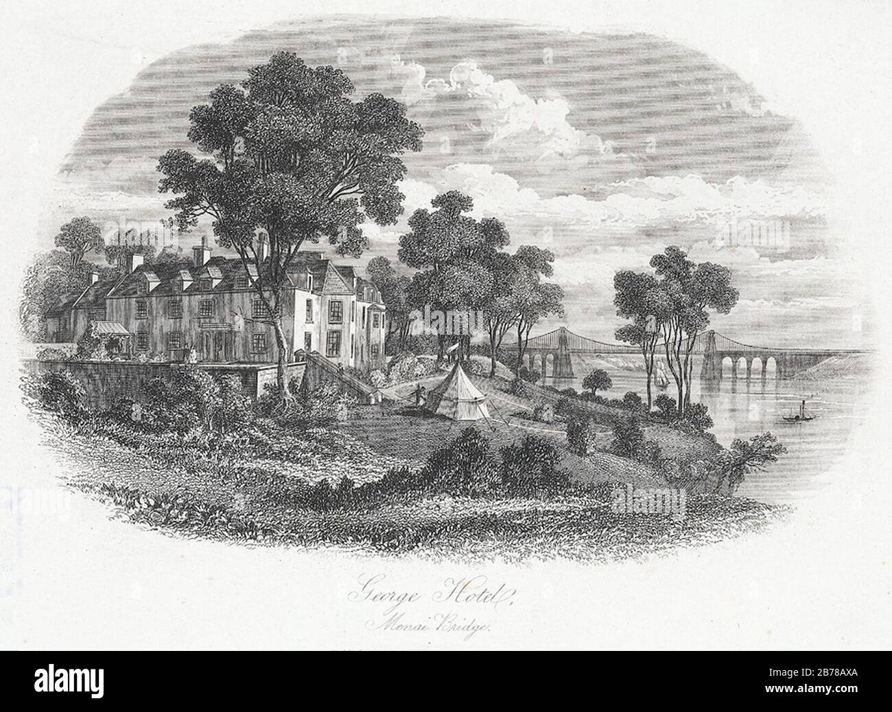 George Hotel, Menai Bridge Stock Photo - Alamy