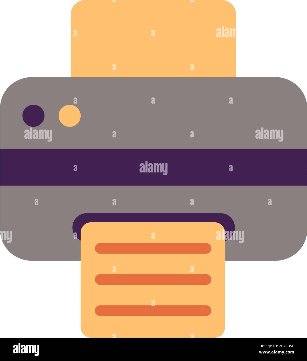 computer printer hardware device flat style icon Stock Vector Image ...