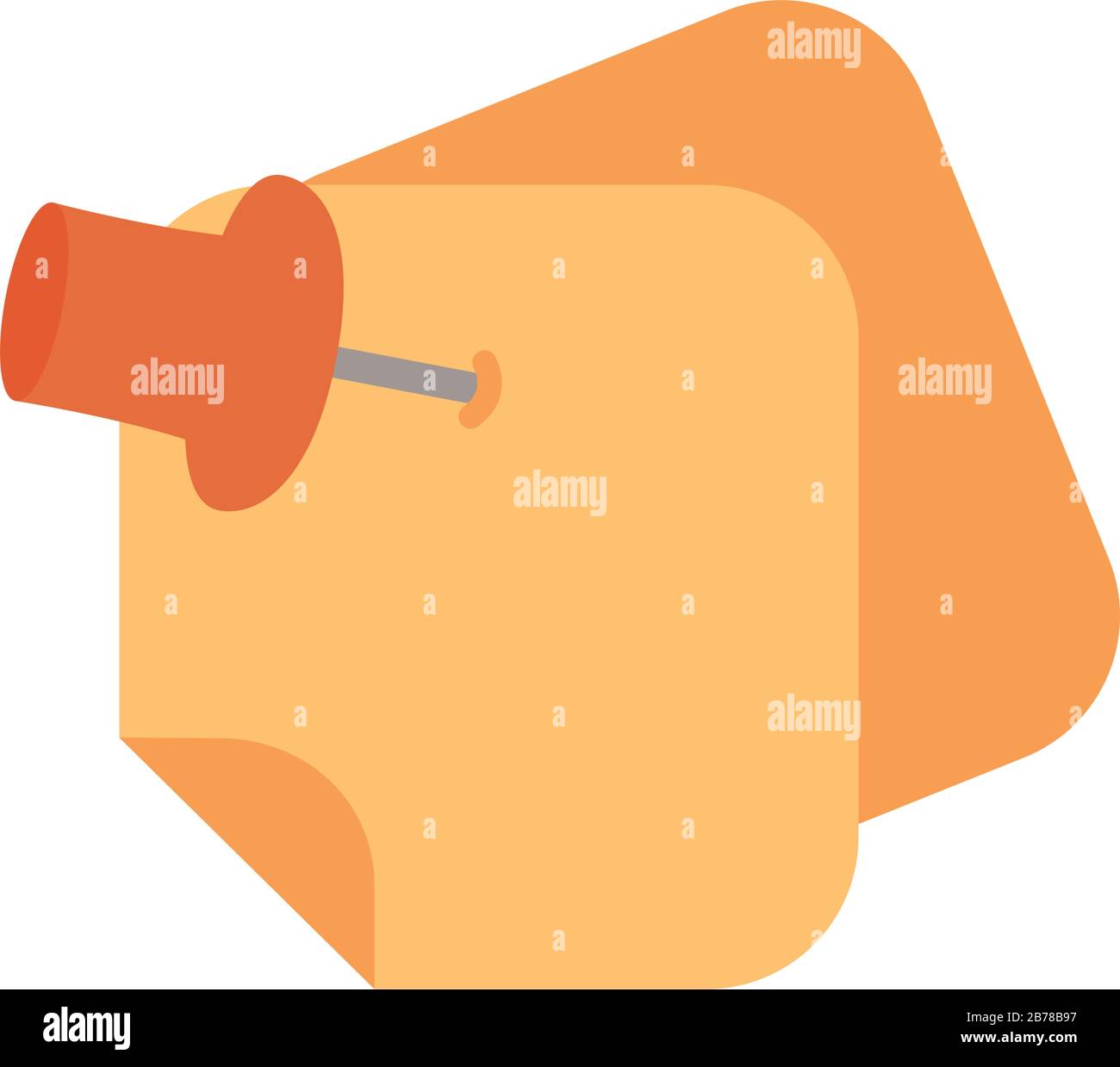 paper note pin flat style icon Stock Vector Image & Art - Alamy