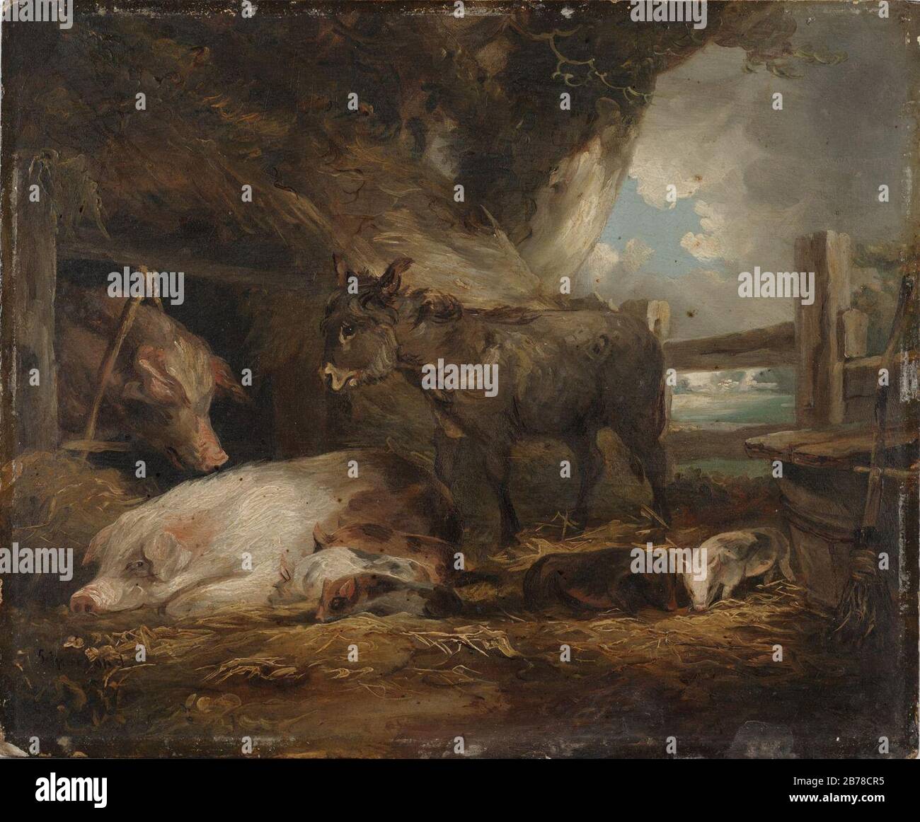 George morland pig hi-res stock photography and images - Alamy