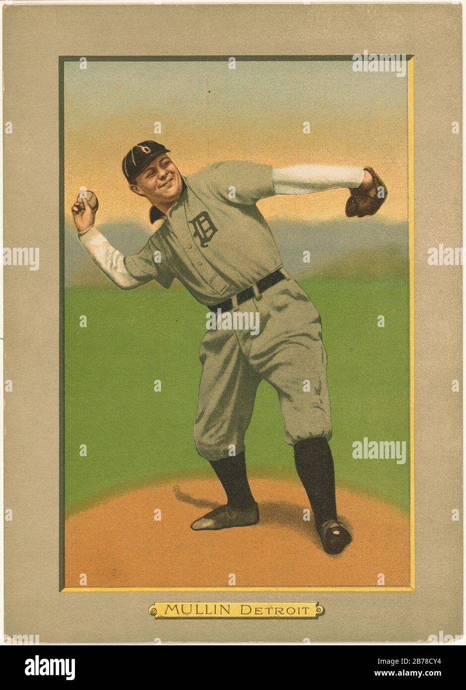 George Mullin, Detroit Tigers, baseball card portrait Stock Photo - Alamy