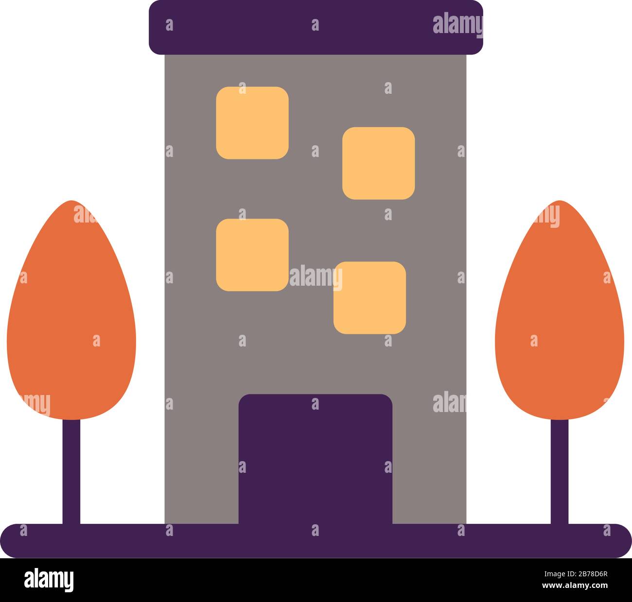 building front facade flat style icon Stock Vector Image & Art - Alamy