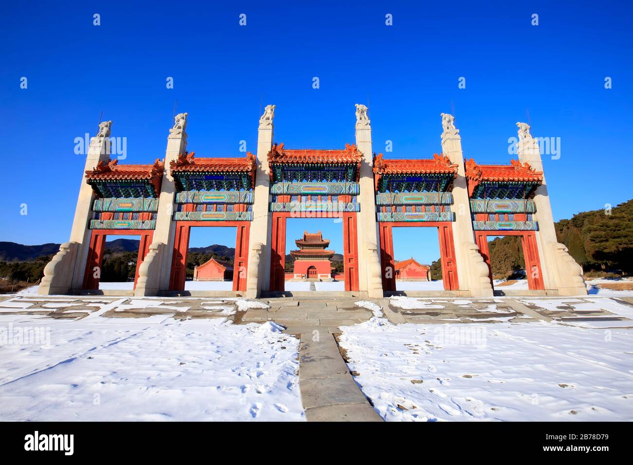 In the winter,Eastern Royal Tombs of the Qing Dynasty Stock Photo - Alamy