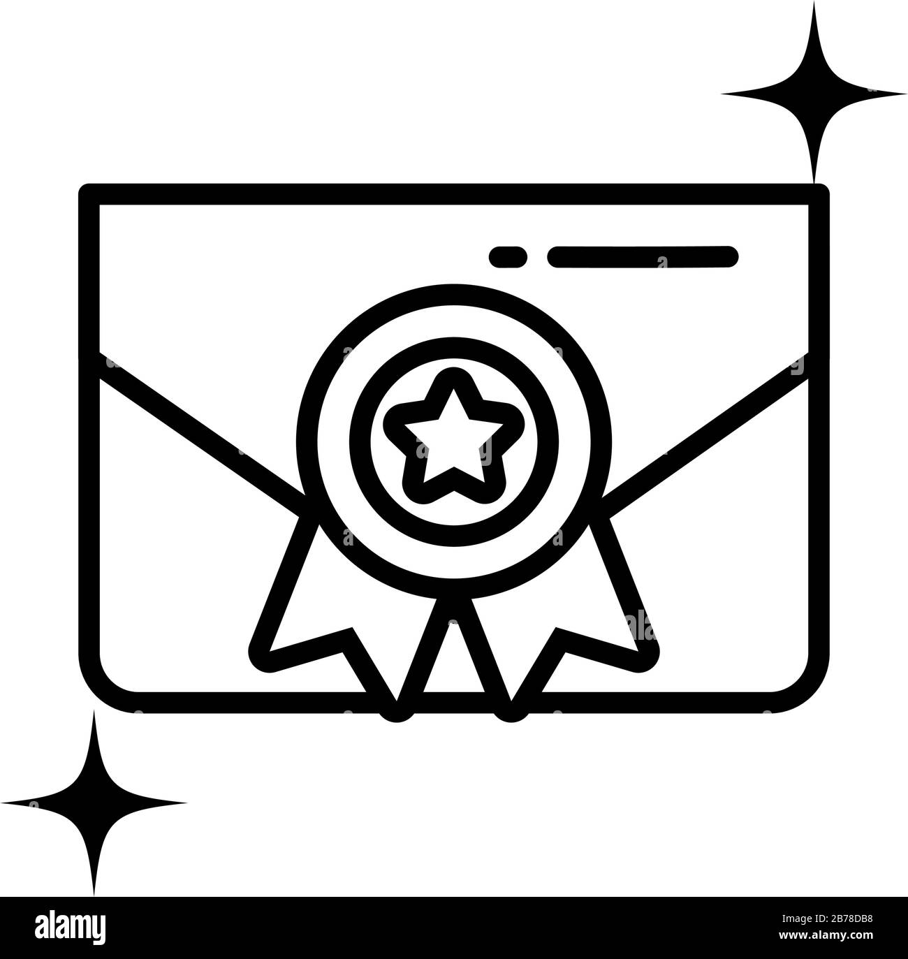 envelope closed message correspondence , line style icon vector ...