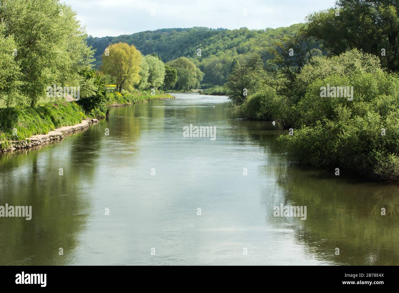River Wye on the Welsh borders, England/Wales, UK Stock Photo - Alamy