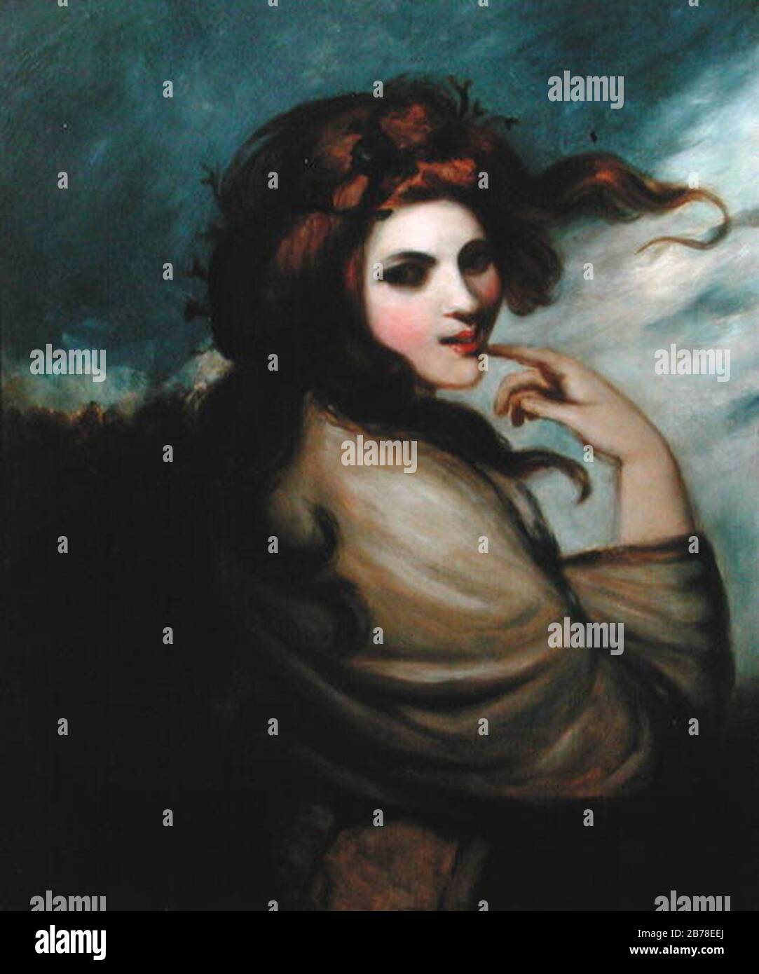 George Romney - Portrait of Emma Hamilton Stock Photo - Alamy