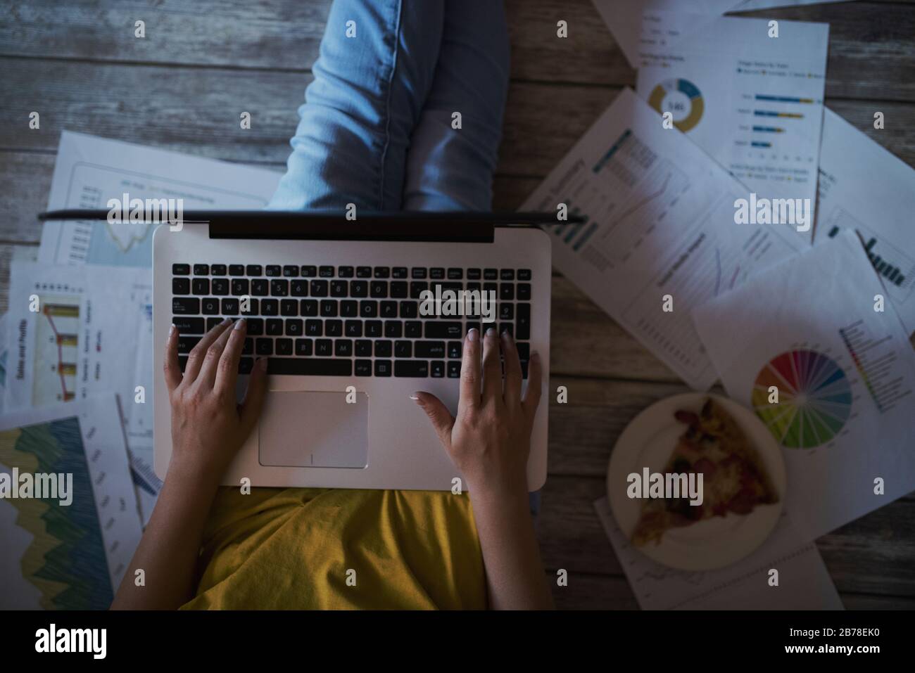 creative home work space - work from home concept Stock Photo - Alamy