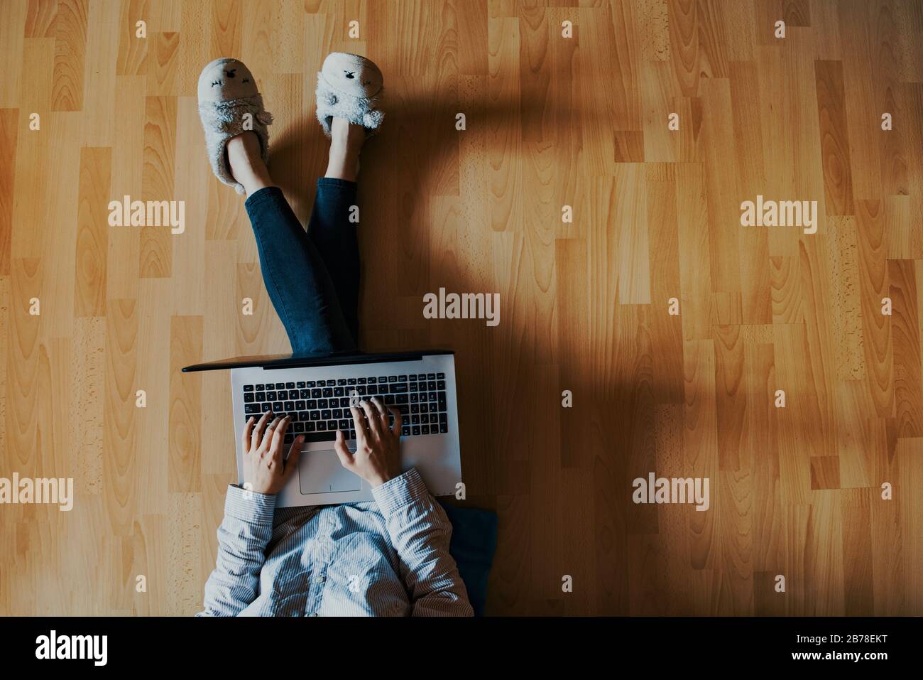 creative home work space - work from home concept Stock Photo - Alamy