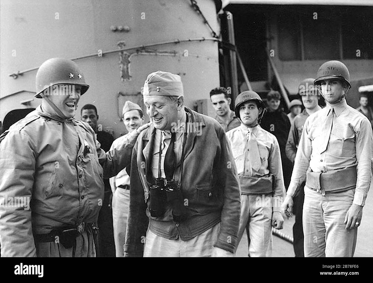 George S. Patton and Rear Admiral H. Kent Hewitt Stock Photo - Alamy