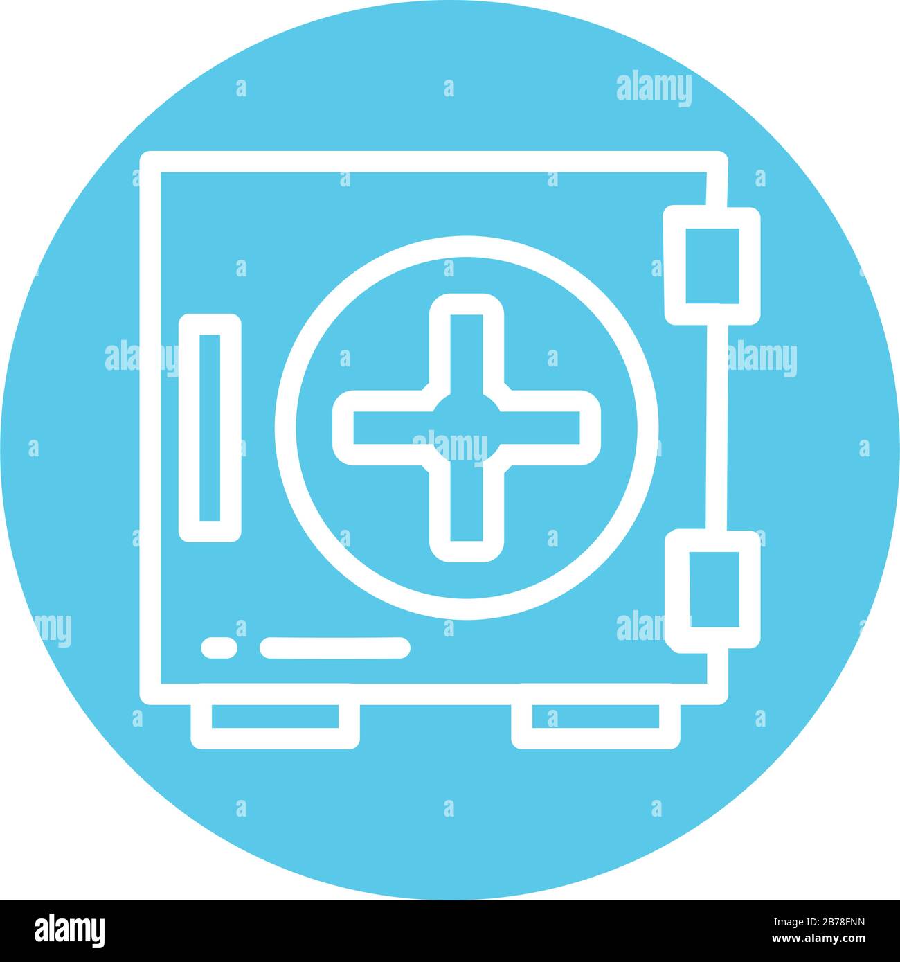 safety box, block and flat style icon vector illustration design Stock ...