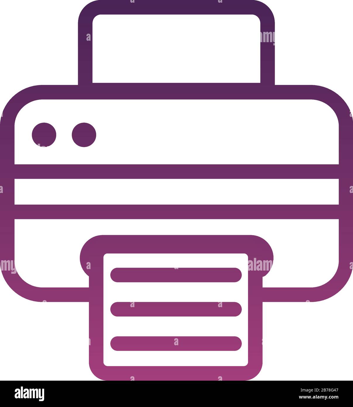 computer printer hardware device line style icon Stock Vector Image ...