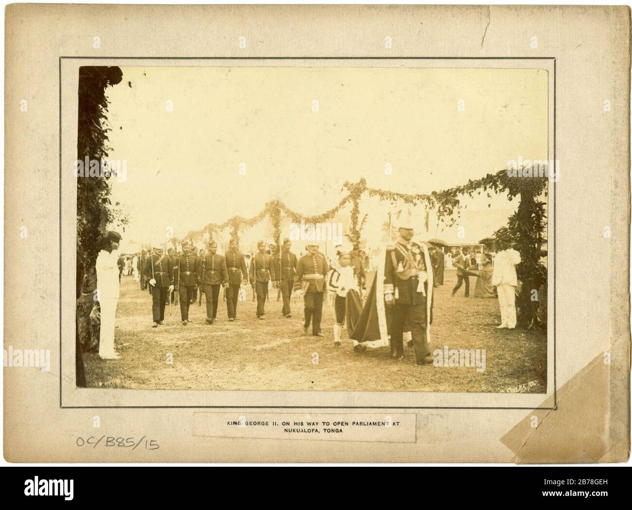 George Tupou II going to the Opening of Tongan Parliament in 1900 Stock ...