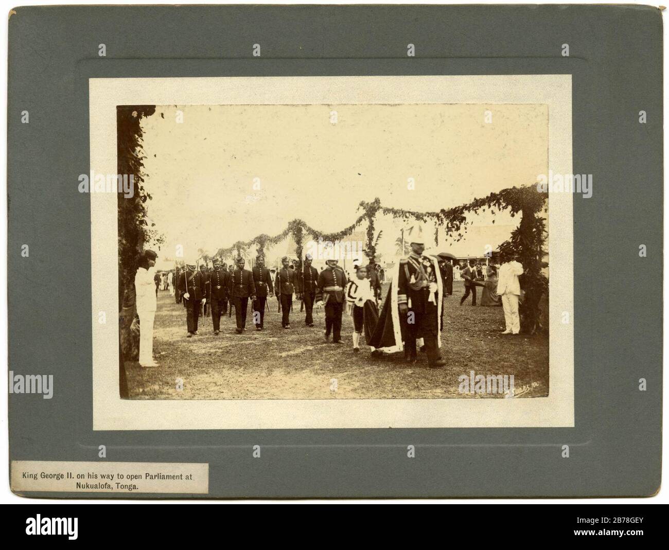 George Tupou II going to the Opening of Tongan Parliament in 1900 Stock ...