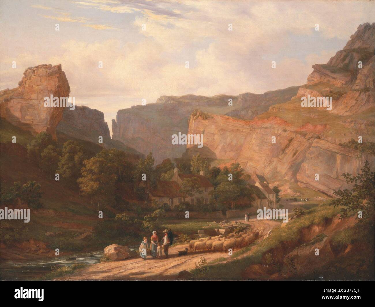George Vincent - A View of Cheddar Gorge Stock Photo - Alamy