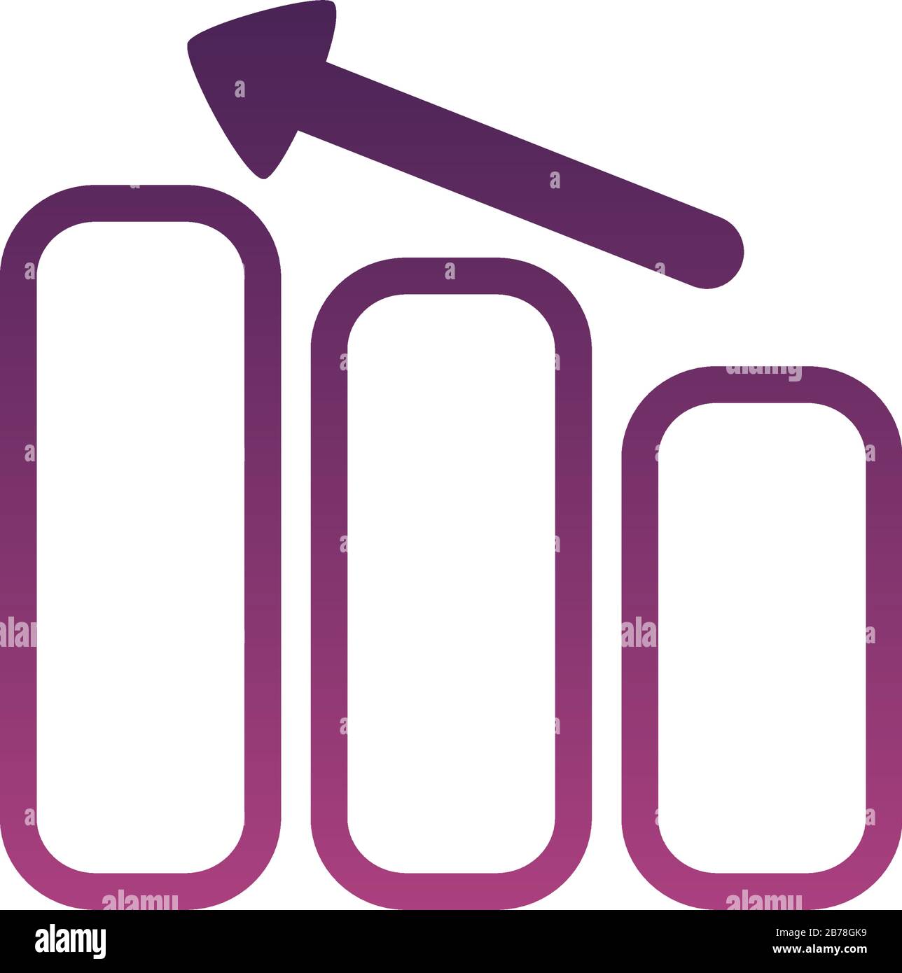 infographic statistics bars with arrow line style Stock Vector Image ...
