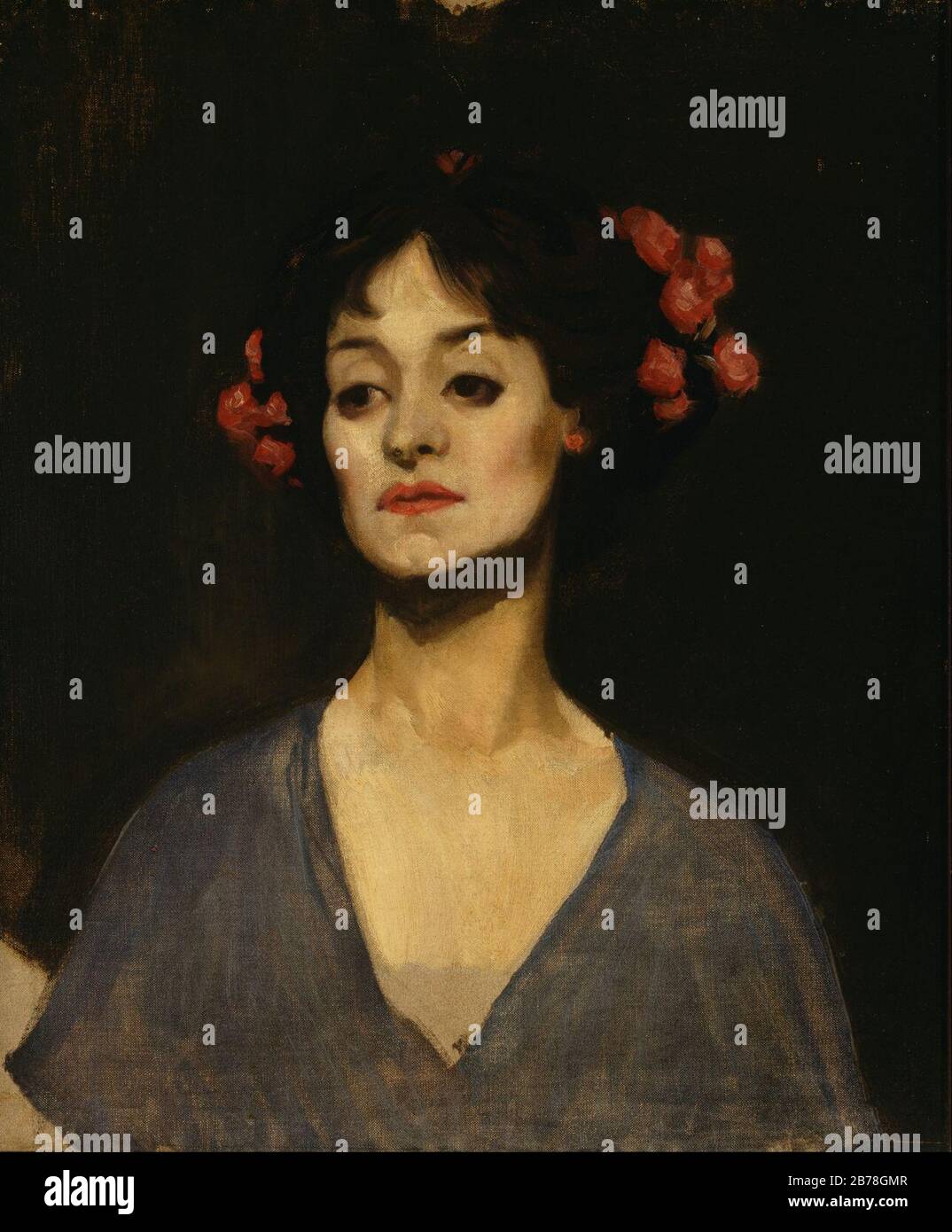 George W Lambert - Portrait of a lady (The dancer Stock Photo - Alamy