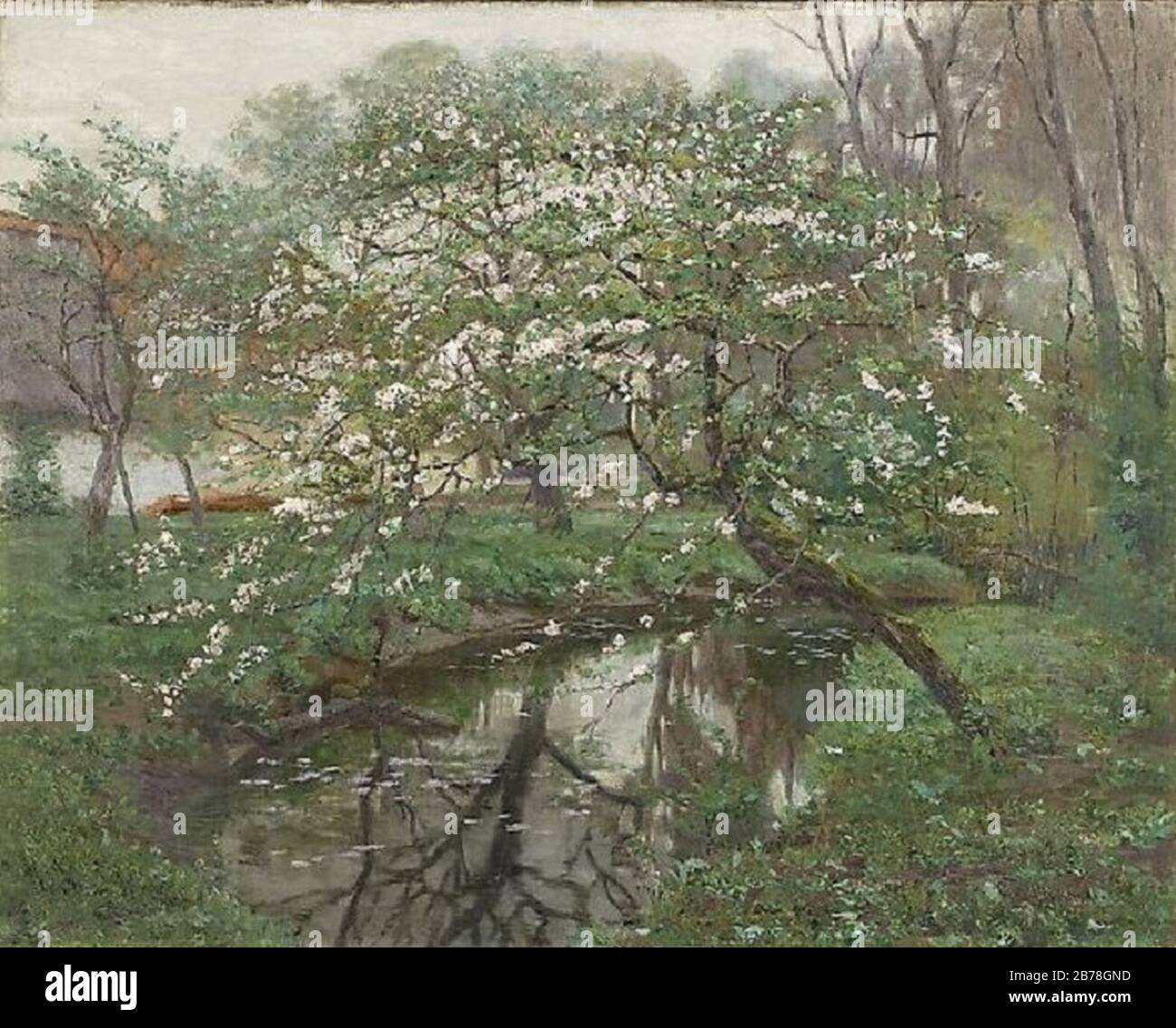 George W Picknell The old orchard Stock Photo - Alamy