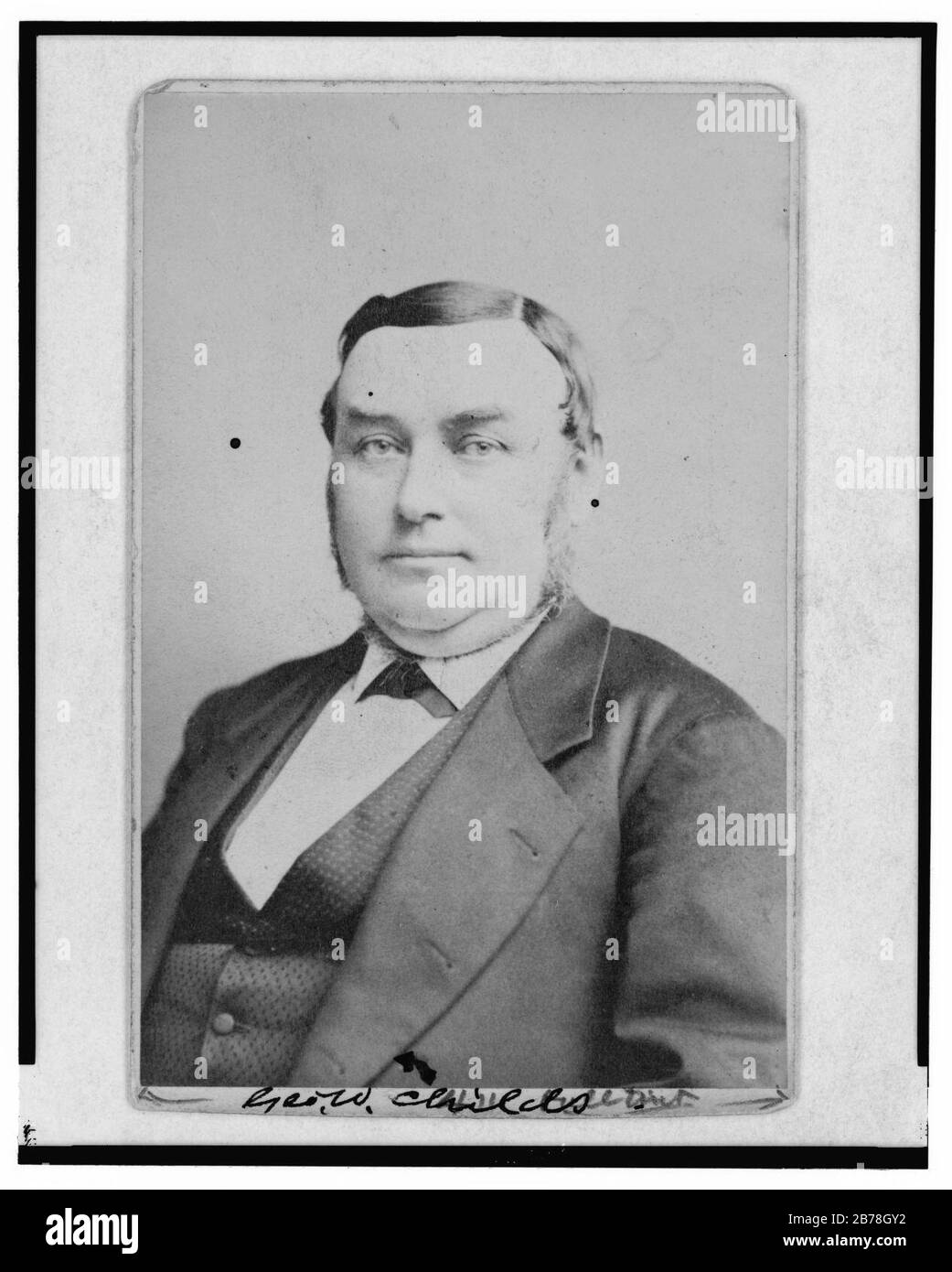 George W. Childs, publisher, half-length portrait, facing slightly left ...