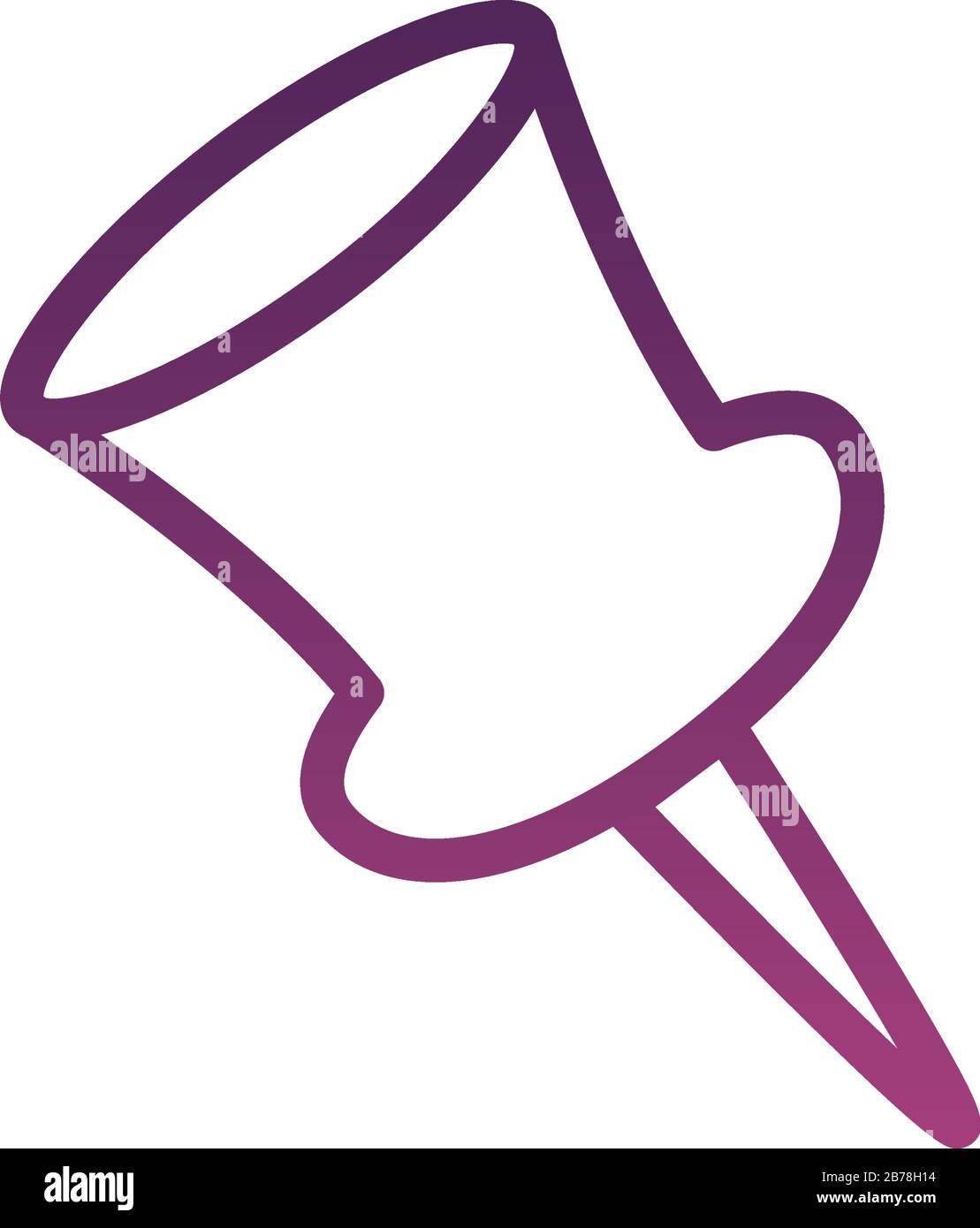 paper note pin line style icon Stock Vector Image & Art - Alamy