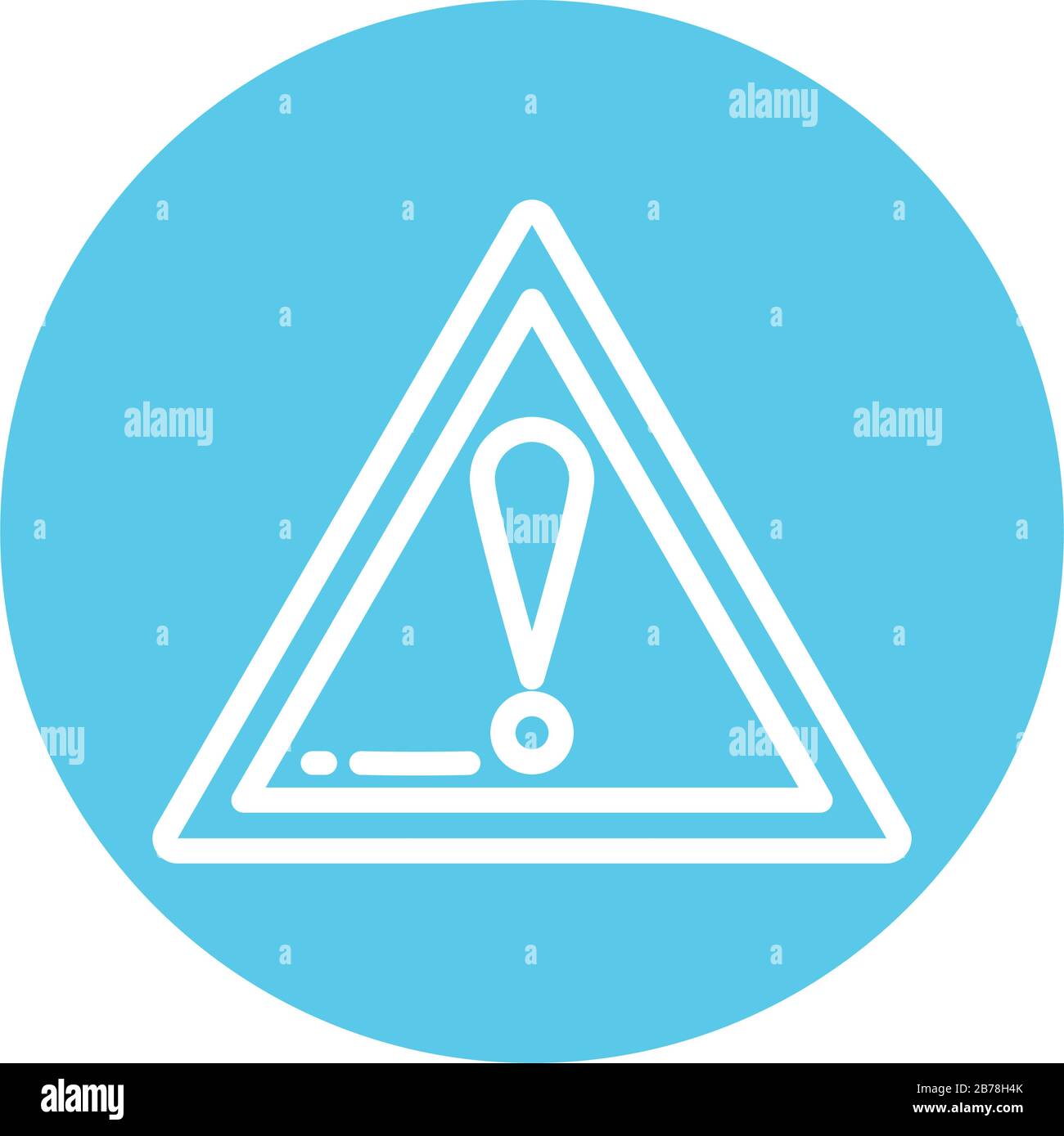 caution symbol, block and flat style icon vector illustration design ...
