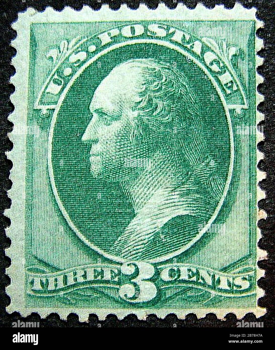 George Washington 1870 Issue33-3c Stock Photo - Alamy