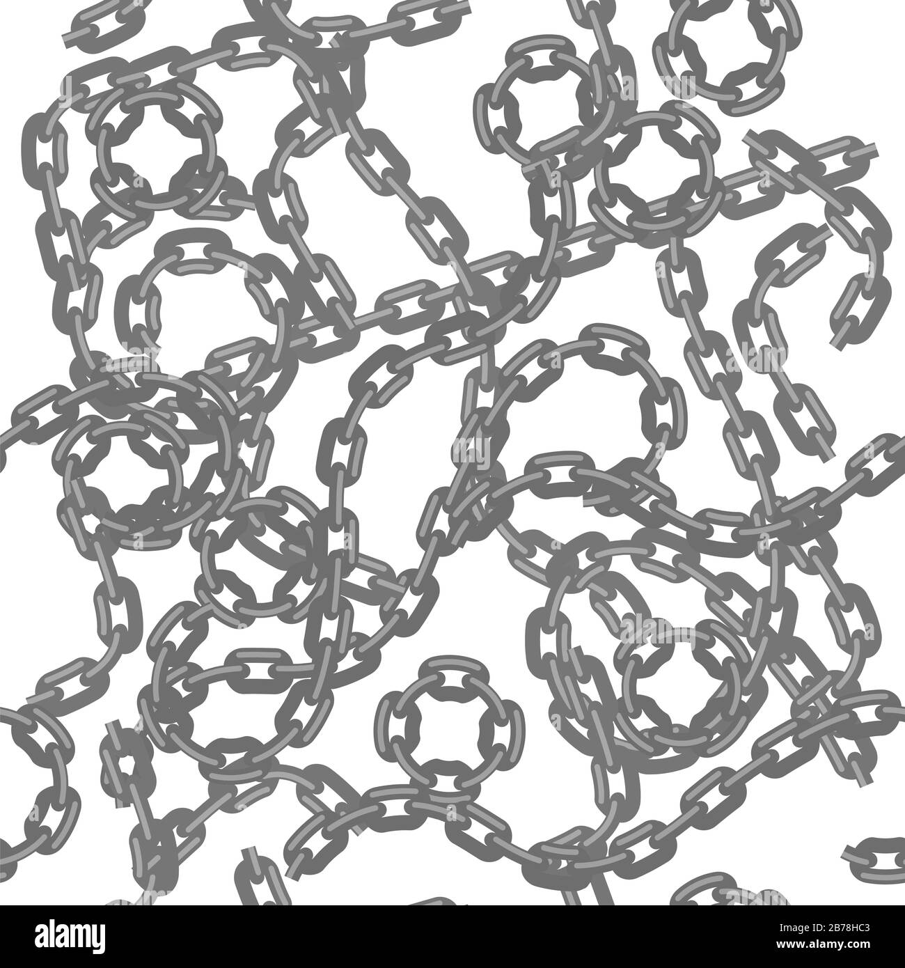 Set of Different Metal Chains Isolated on White Background. Metallic ...