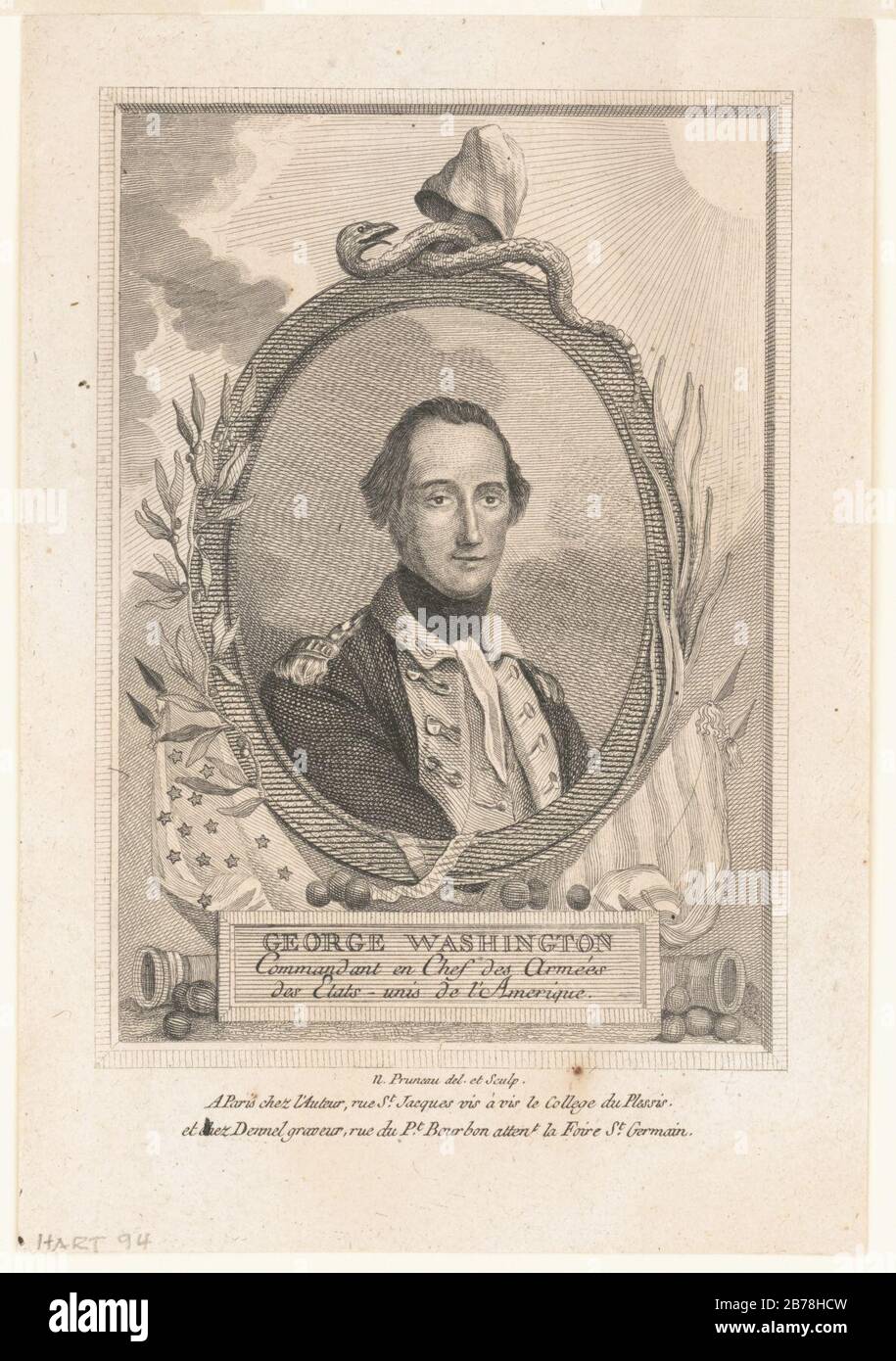 George Washington commandant en chef des armées des Etats-unis de l ...