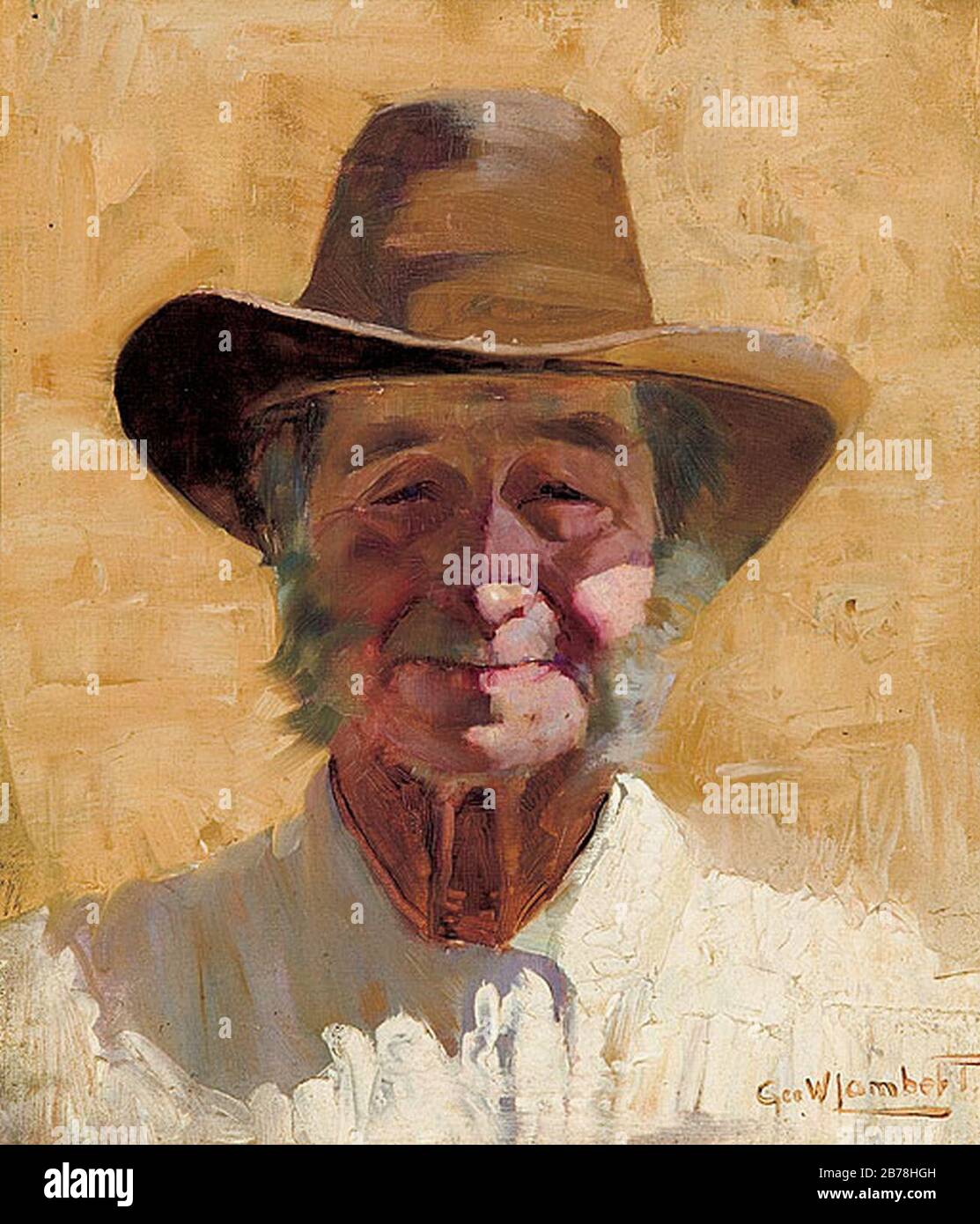 George Washington Lambert - Portrait of ‥9AOld Joe‥98 Stock Photo - Alamy