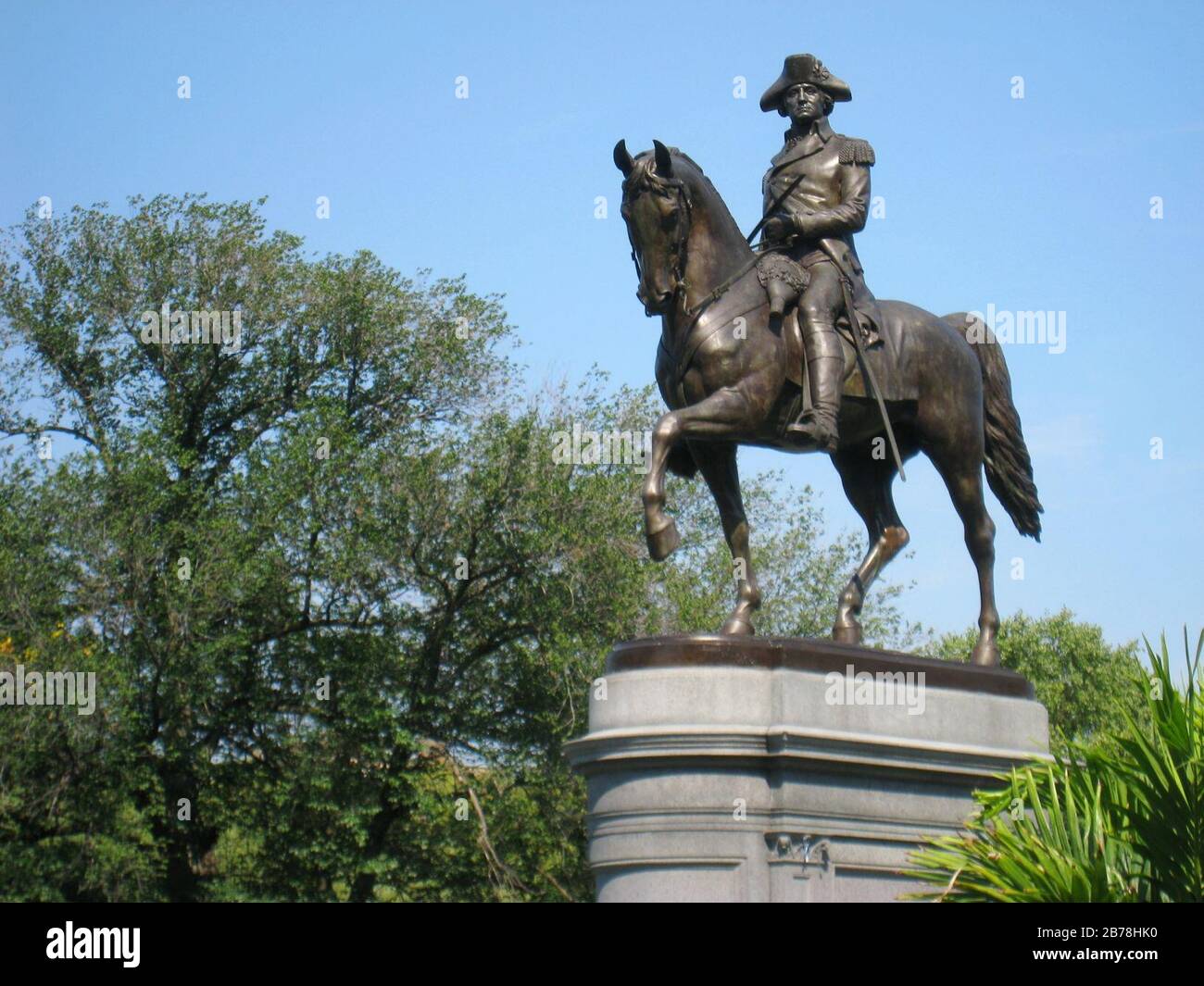 George Washington statue by Thomas Ball, Boston Stock Photo - Alamy