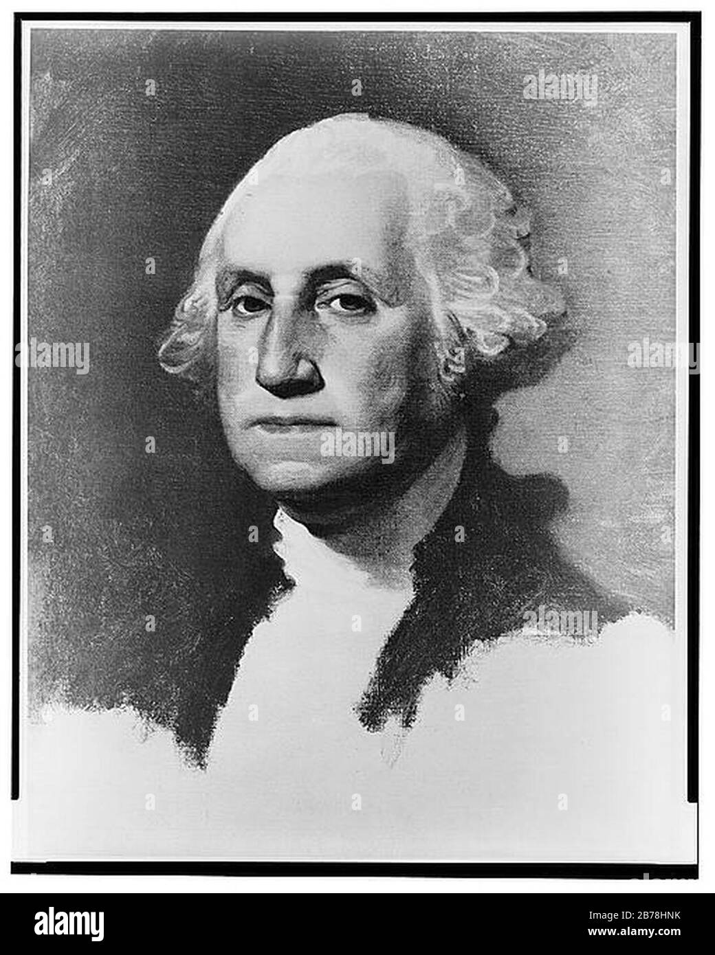 George Washington, head-and-shoulders portrait, facing left Stock Photo ...