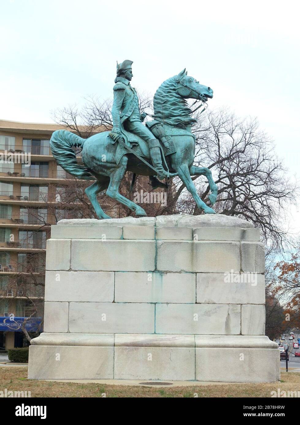 Statue george washington circle hi-res stock photography and images - Alamy