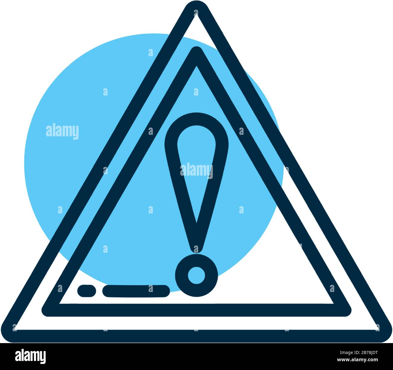 caution symbol, line style icon vector illustration design Stock Vector ...