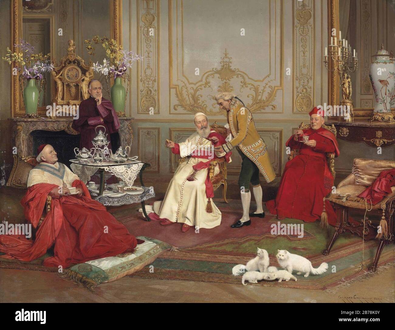 Georges Croegaert - A Distinguished Visitor Stock Photo - Alamy