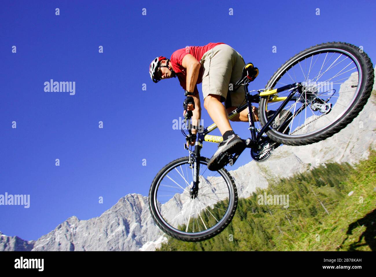 Mountainbiker in Action Stock Photo - Alamy