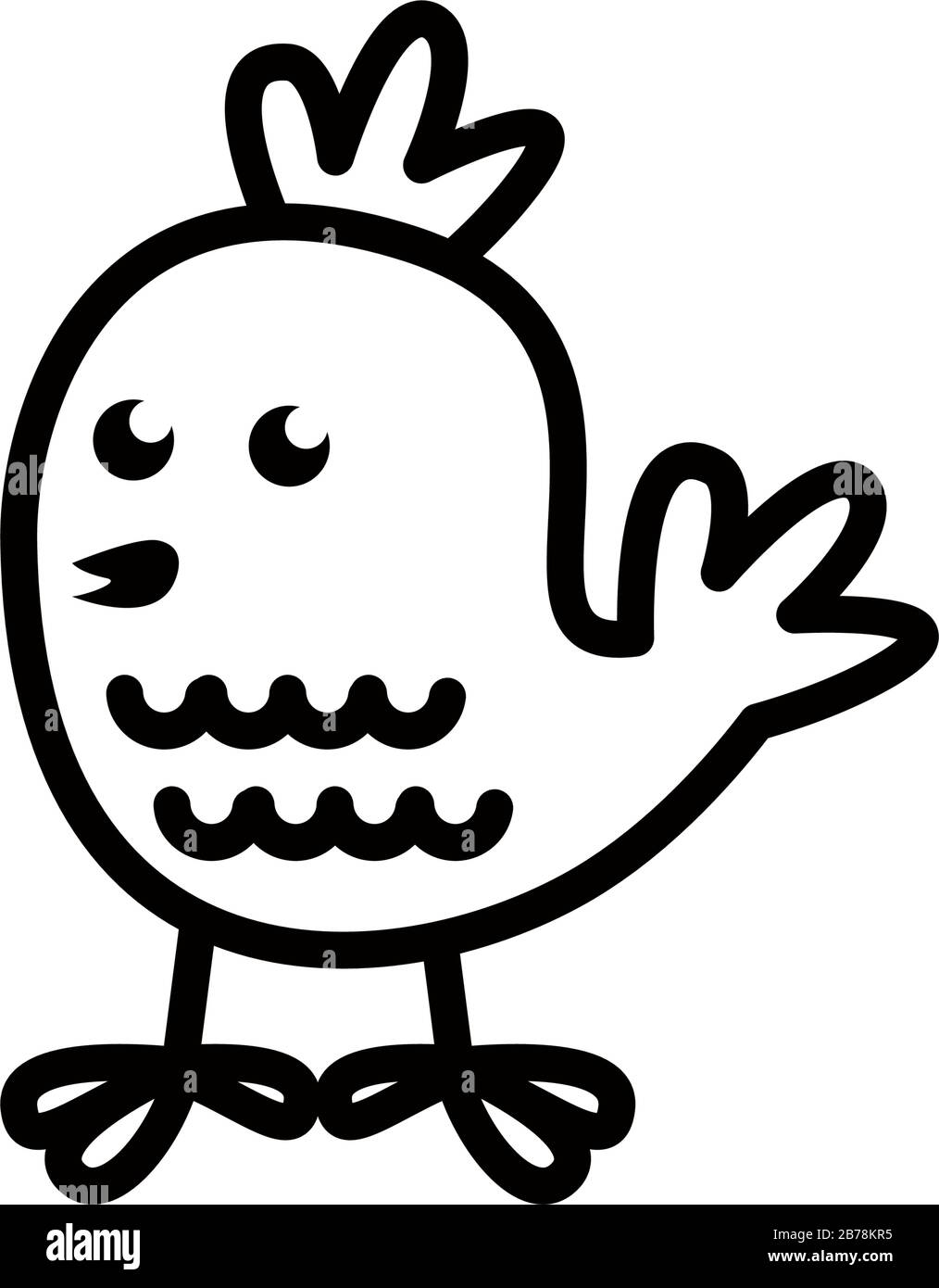 Chick line icon concept Stock Vector Images - Alamy