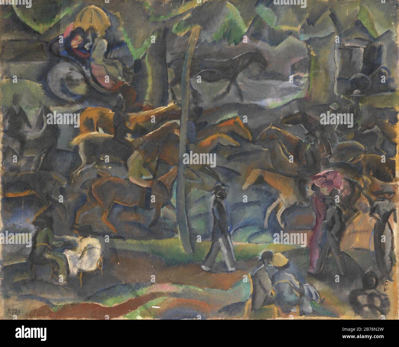 Georges Kars, Reiter und Flaneure im Park, 1900 Stock Photo - Alamy