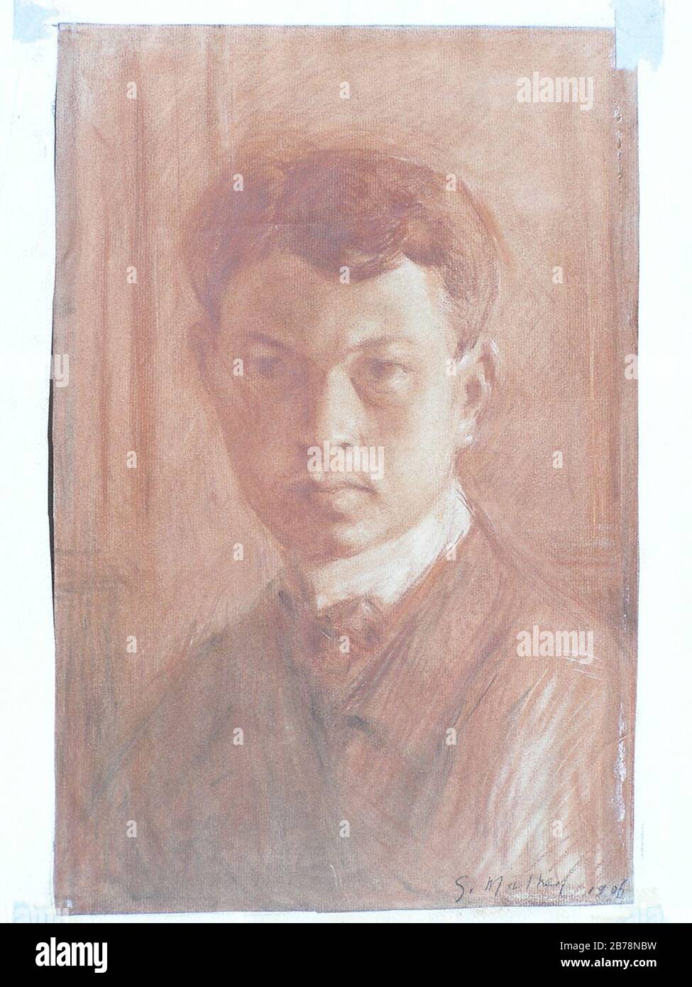 Georges Mathey autoportrait Stock Photo - Alamy