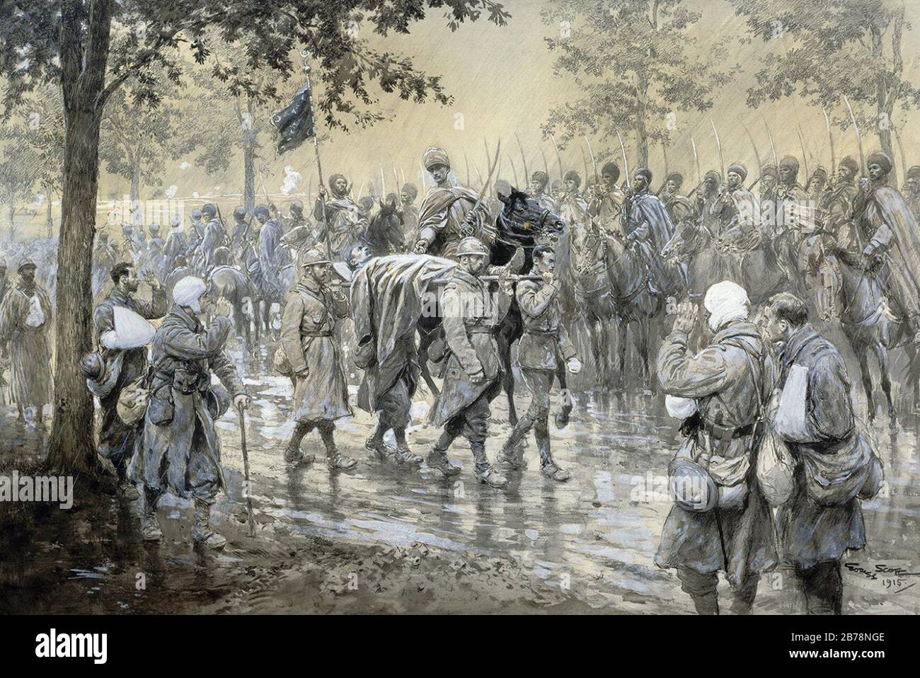 Georges Scott, Marchand blessé Stock Photo - Alamy